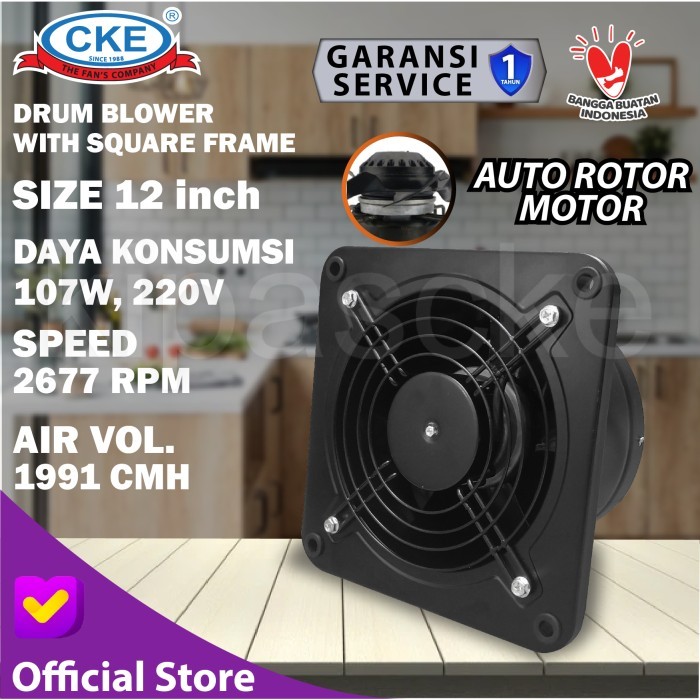 Jual Exhaust Fan Drum Blower 12 Inch Kipas Booster Duct Fan External ...