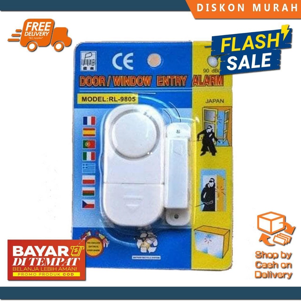 Jual Alarm Pintu Rumah dan Jendela Sensor Anti Maling FREE BATERAI ...
