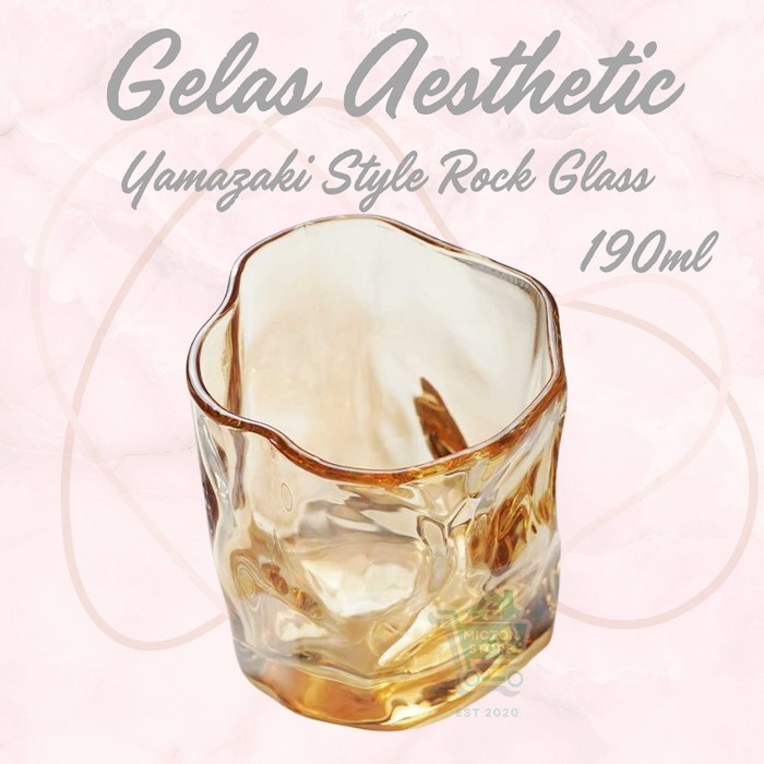 Jual TOPTON Gelas Aesthetic Gelas Whisky Japanese Yamazaki Brown Smoke Style Rock Glass 190ml ...