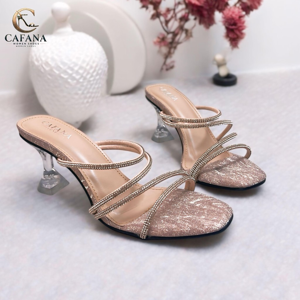 Jual Cafana - Anetta Heels Wanita Heels Runcing Kaca Heels Gliter 7 cm ...