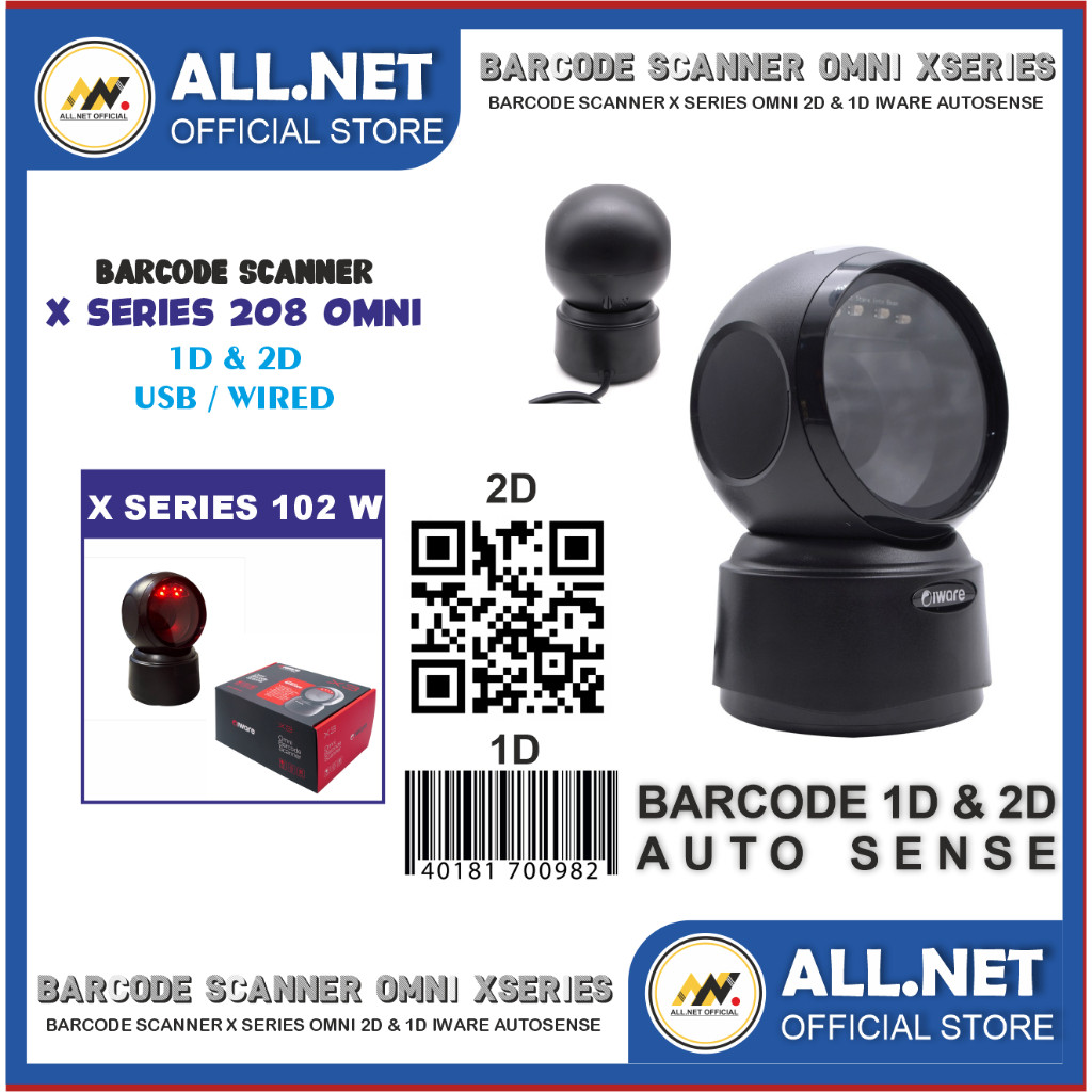 Jual Barcode Scanner Iware X-Series X101 X102 X103 X201 X202 X203 X208 Usb Bluetooth Wireless 1D ...