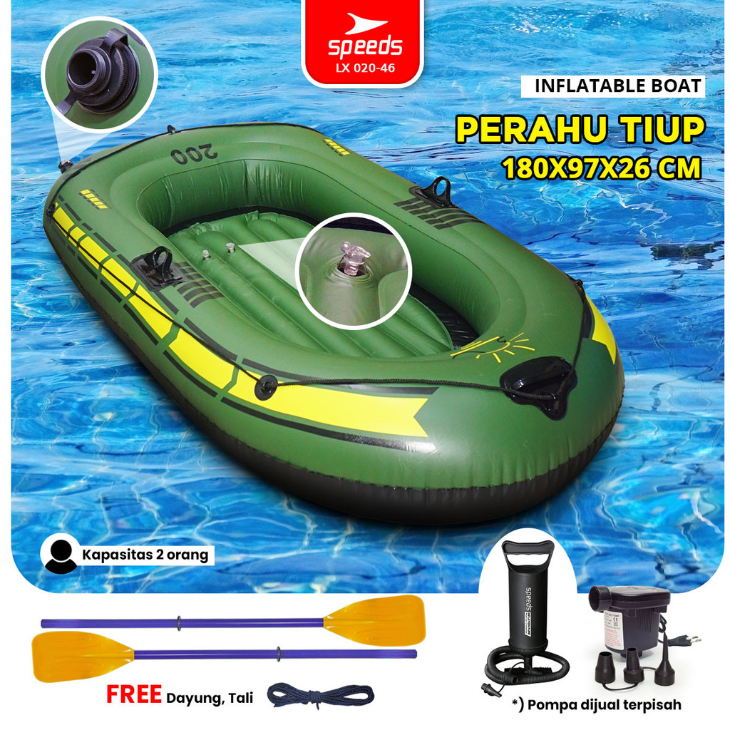 Jual SPEEDS Perahu Karet Tiup Mancing Boat 2 Orang Rafting Sport Kayak ...