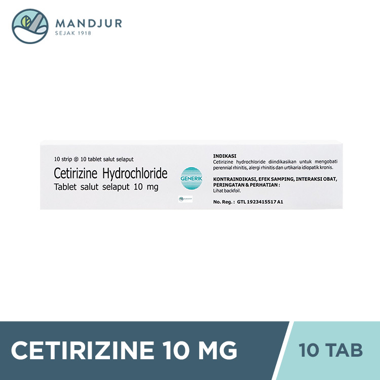 Jual Cetirizine 10 mg 10 Tablet - Obat Rhinitis dan Gatal Alergi ...