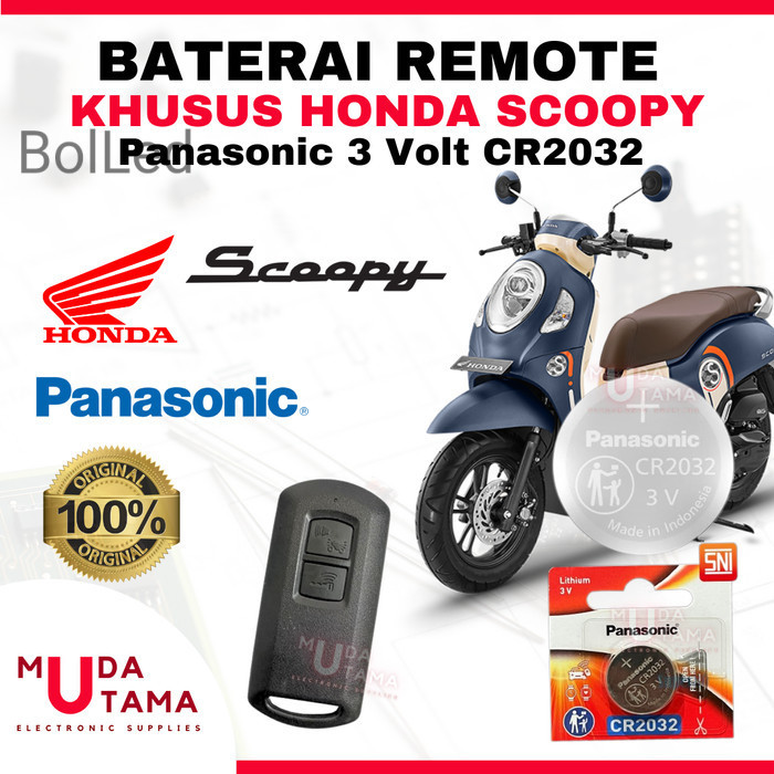 Jual Baterai Remote HONDA SCOOPY - ORIGINAL PANASONIC CR2032 | Battery ...