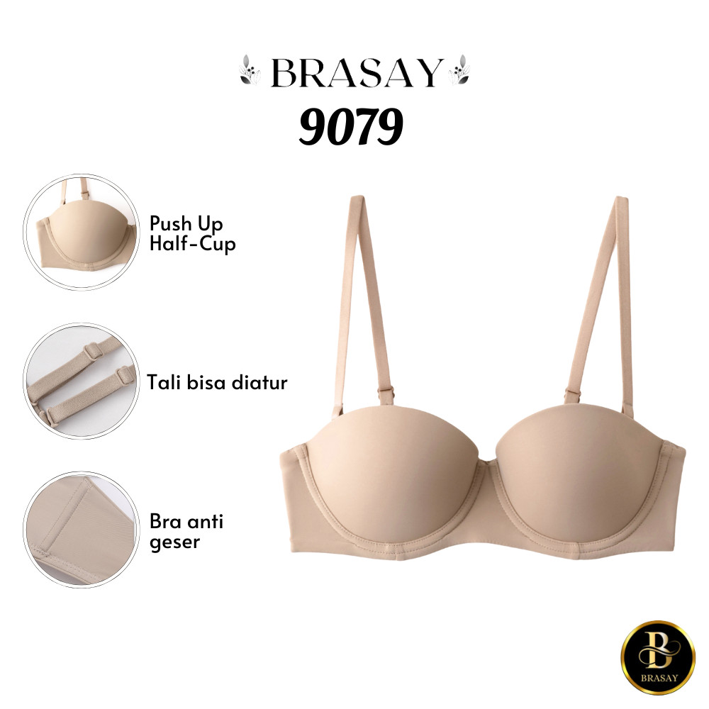 Jual Brasay Bra Wanita Berkawat Push Up Seamless Bh Kait 2 Pushup Kawat Halus 9079 | Shopee ...
