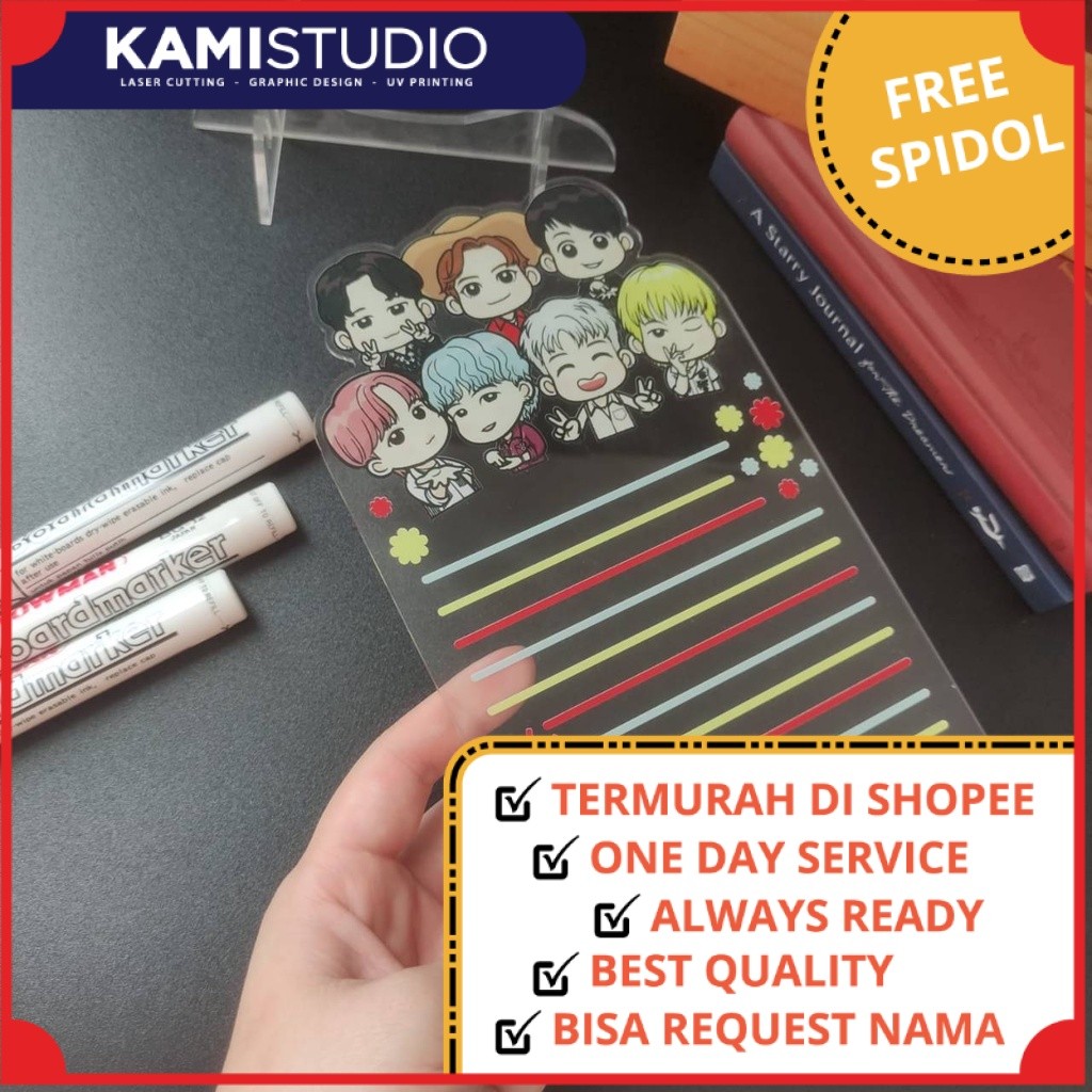Jual Acrylic Schedule Board BTS /Akrilik Papan Jadwal ARMY /Papan ...