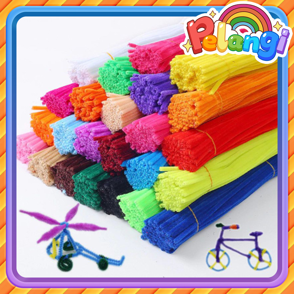 Jual 100pcs Twist Stick Kawat Bulu Mercy 30Cm Pipe Cleaner Pastel Warna ...