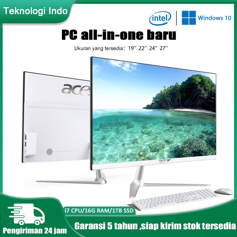 Jual acer Komputer Full Set PC All-in-One Baru, Prosesor Core i5/i7, RAM 8G/16G, SSD 256G/512G ...
