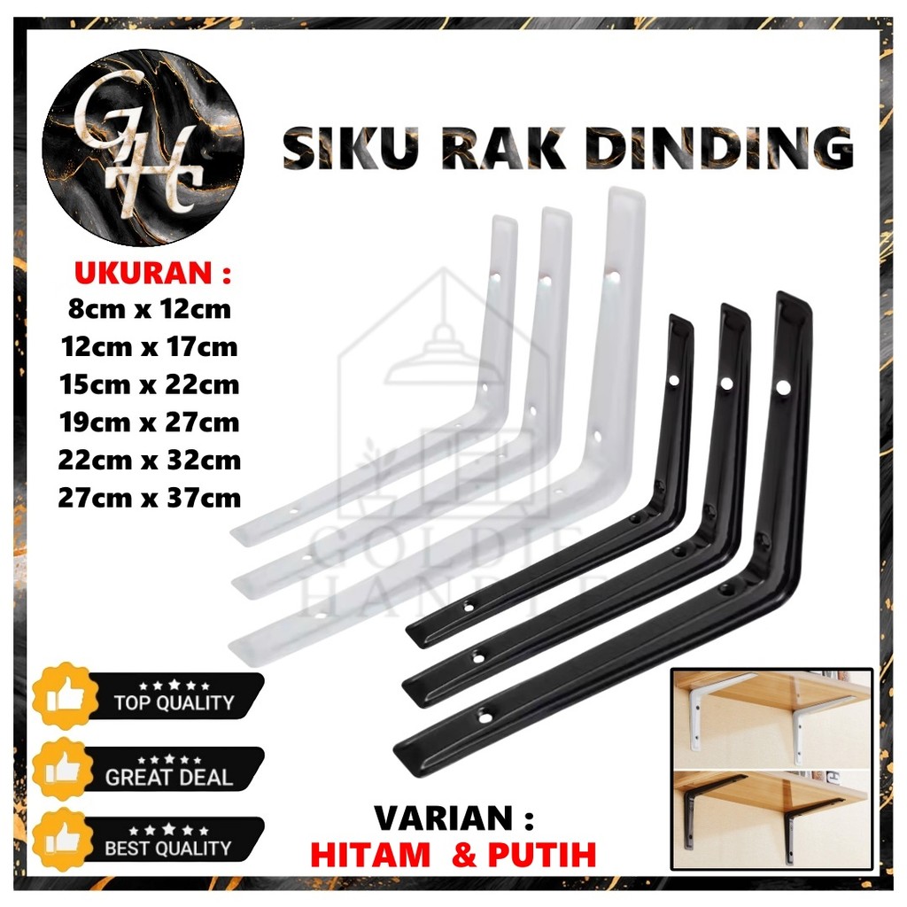 Jual Bracket Siku Dinding Untuk Papan Rak Kayu Siku Rak Besi Buku L ...