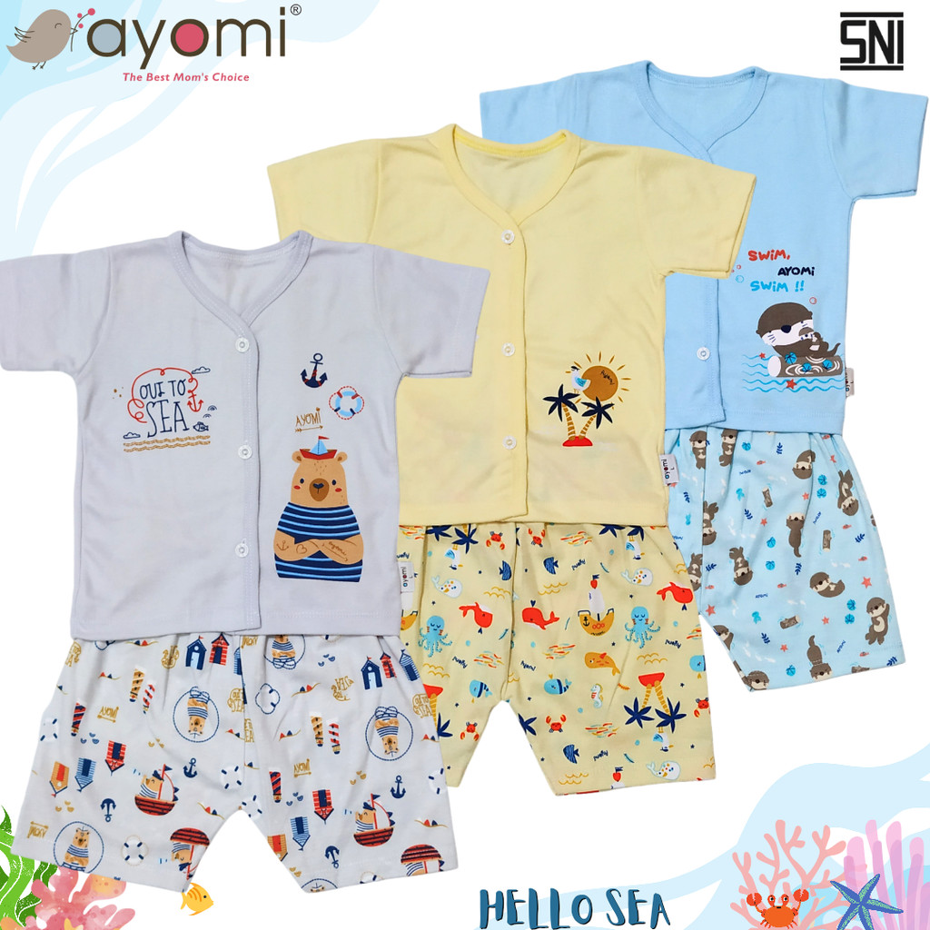 Jual AYOMI Hello Sea Setelan Pendek Anak | Shopee Indonesia