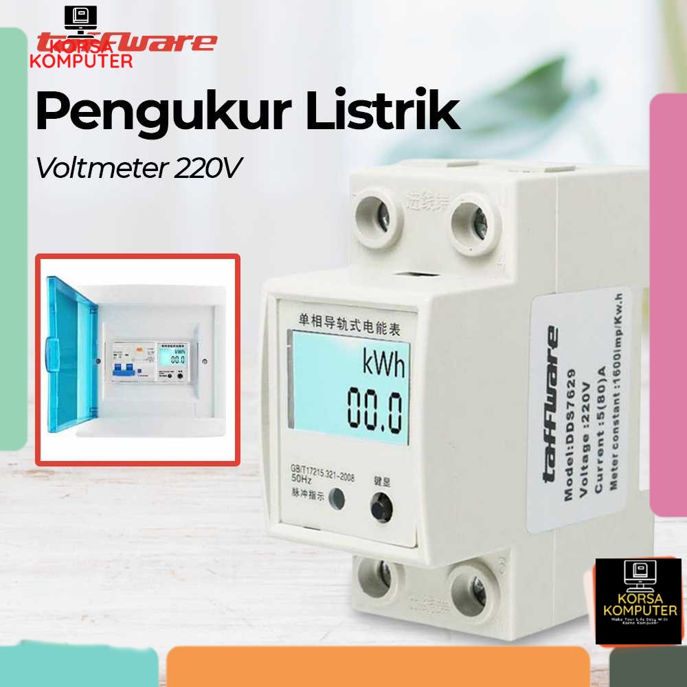 Jual Alat UKur Listrik KWH Pengukur Listrik Power Voltmeter 220V Amper ...