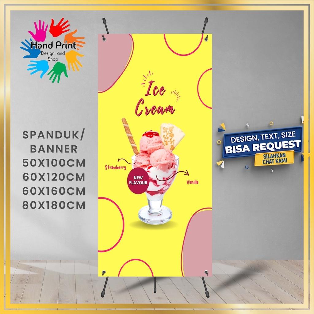 Jual SPANDUK / BANNER Es Krim Ice Cream Warna Kuning 60x160 CM Cocok ...