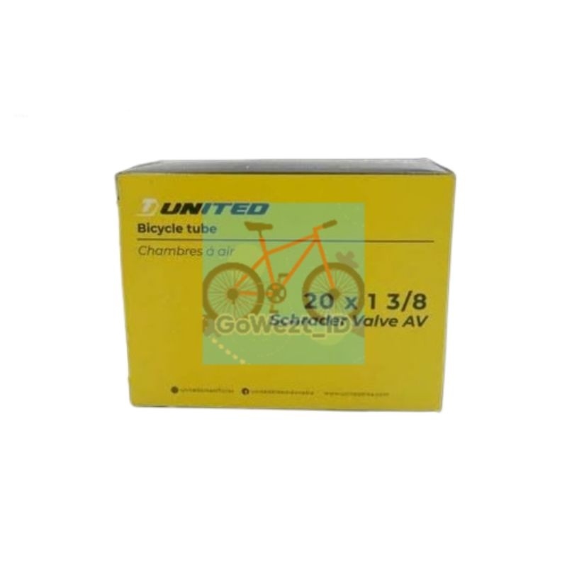 Jual Ban Dalam Sepeda Ukuran 20 x 1 3/8 United Innova Pentil Motor Presta AV FV | High Quality ...