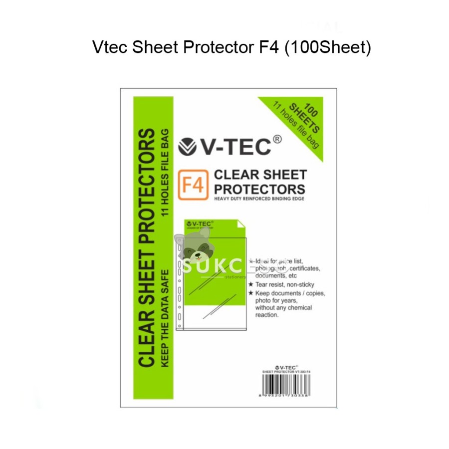 Jual Vtec Sheet Protector Ukuran F4 Isi 100 Sheet | Shopee Indonesia