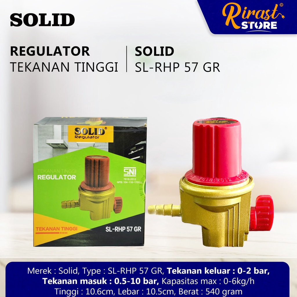 Jual Rirast Store - Regulator Gas High Pressure Tekanan Tinggi SOLID SL-RHP 57 GR Auto | Shopee ...