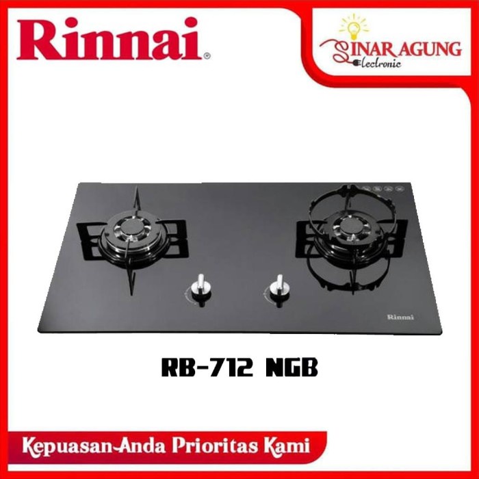Jual PROMO BIG SALE RINNAI KOMPOR GAS TANAM 2 TUNGKU RB712NGB RB-712NGB -GARANSI RESMI | Shopee ...