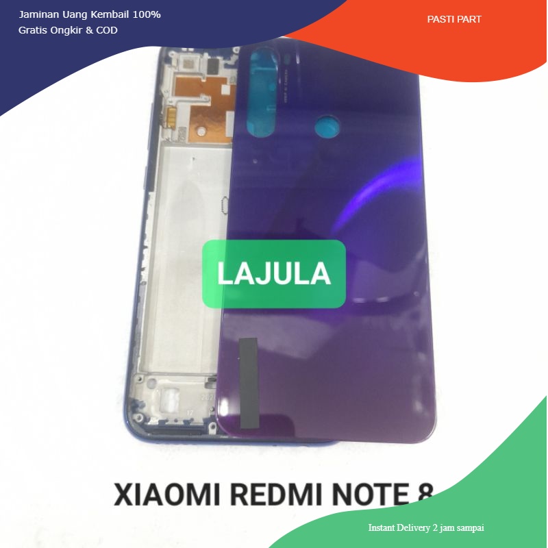 Jual kesing housing casing full set xiaomi redmi note 8 bezel frame ...