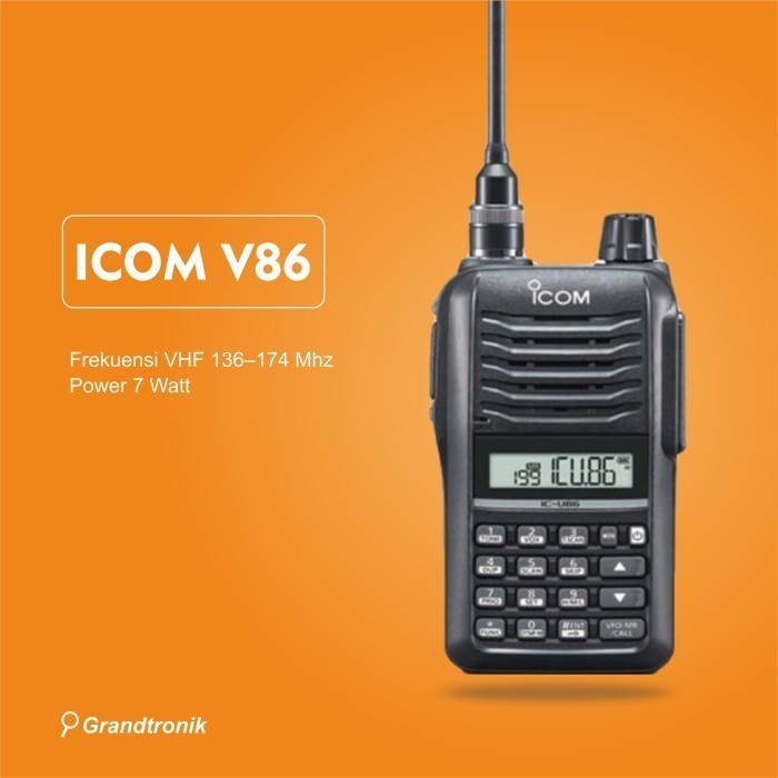 Jual Icom V86 VHF handy Talky Aicom Radio Komunikasi ICV86 IC-V86 7 Watt | Shopee Indonesia