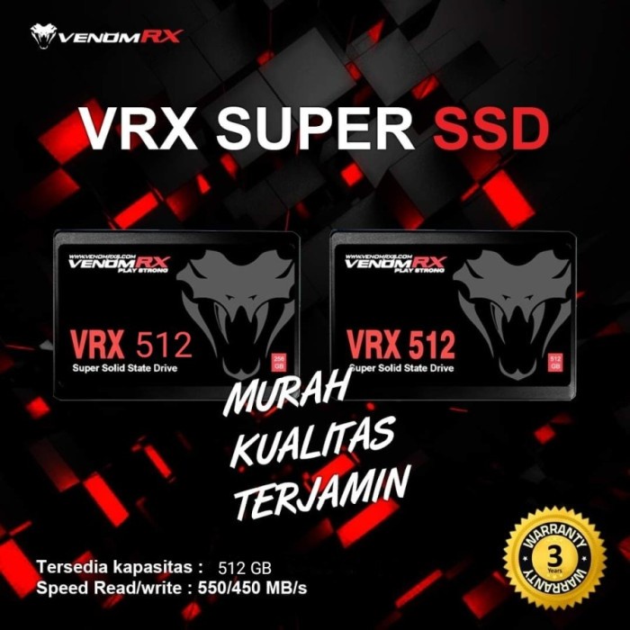 Jual SSD VenomRX VRX 512GB Venom RX SATA III - 512GB | Shopee Indonesia