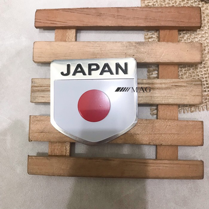 Jual Emblem Stiker Bendera Jepang Toyota Nissan Sticker Alumunium Japan ...
