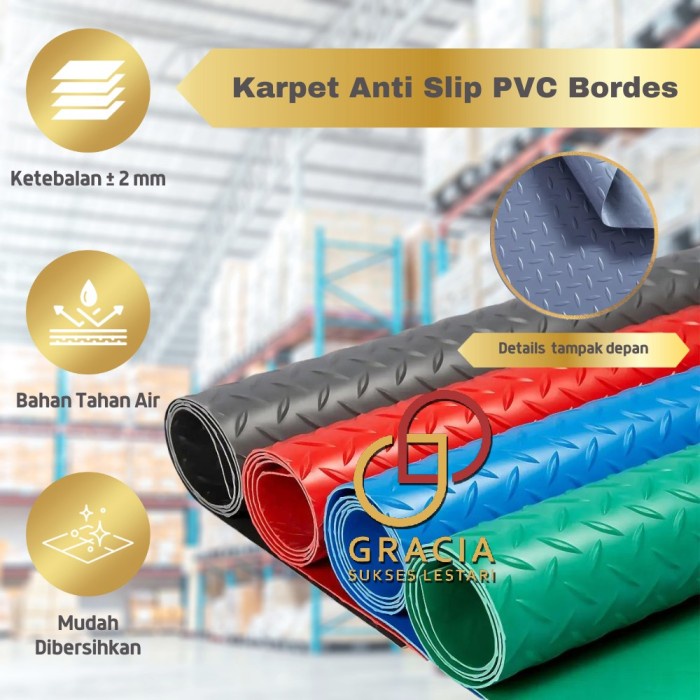 Jual Karpet Anti Slip Alas Lantai PVC Bordes Karpet Multifungsi Rol ...