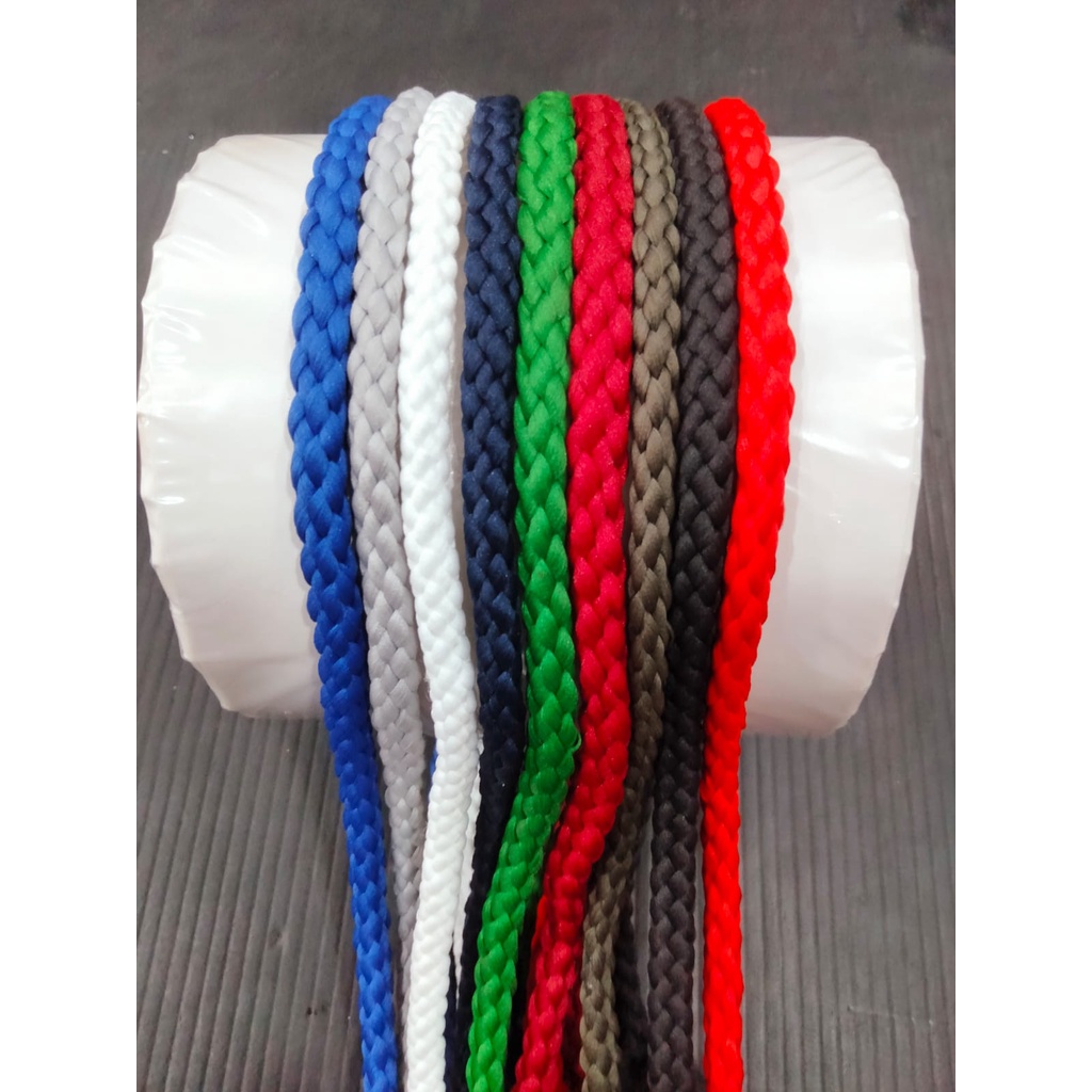 Jual Tali polyster tali kepang talikur tali sumbu kepang 6mm meteran ...