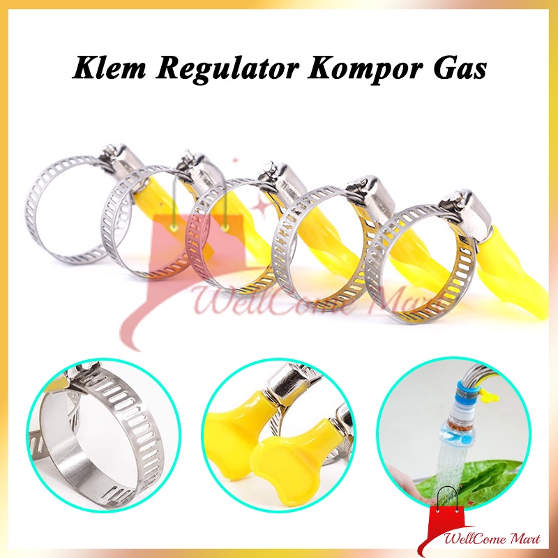 Jual Klem Regulator Kompor Gas / Hose Clamp Selang Gas Stenless / Hose ...