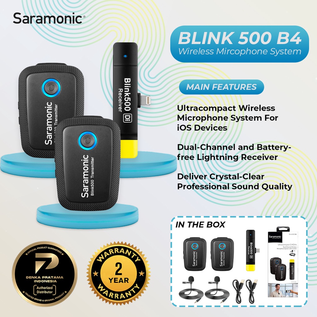 Jual Saramonic Blink 500 B4 2 Person Digital Wireless Microphone Omni