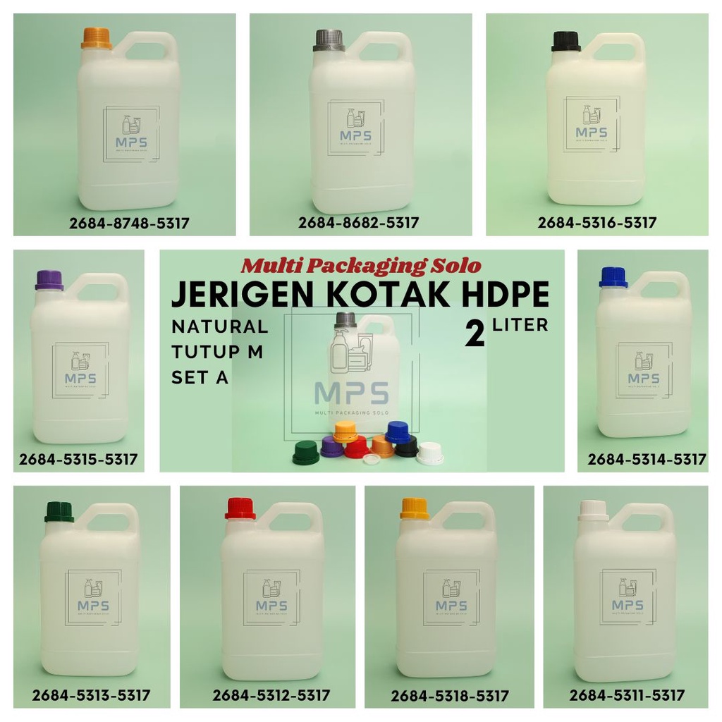 Jual Botol Jerigen 2 L Kotak Natural HDPE Neck 30 Set A/ Jerigen HDPE ...