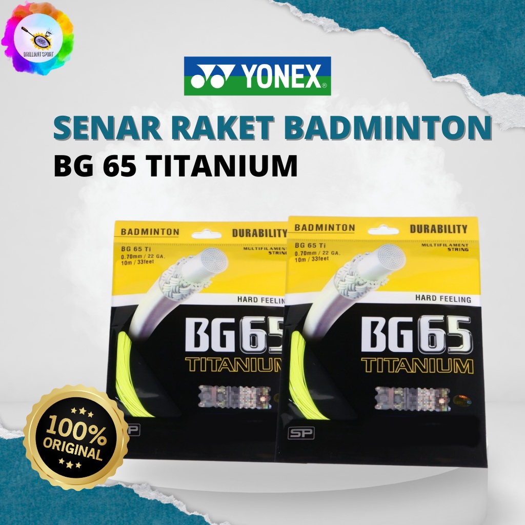 Jual SENAR RAKET BADMINTON YONEX BG 65 TITANIUM BG65 TITANIUM ORIGINAL ...