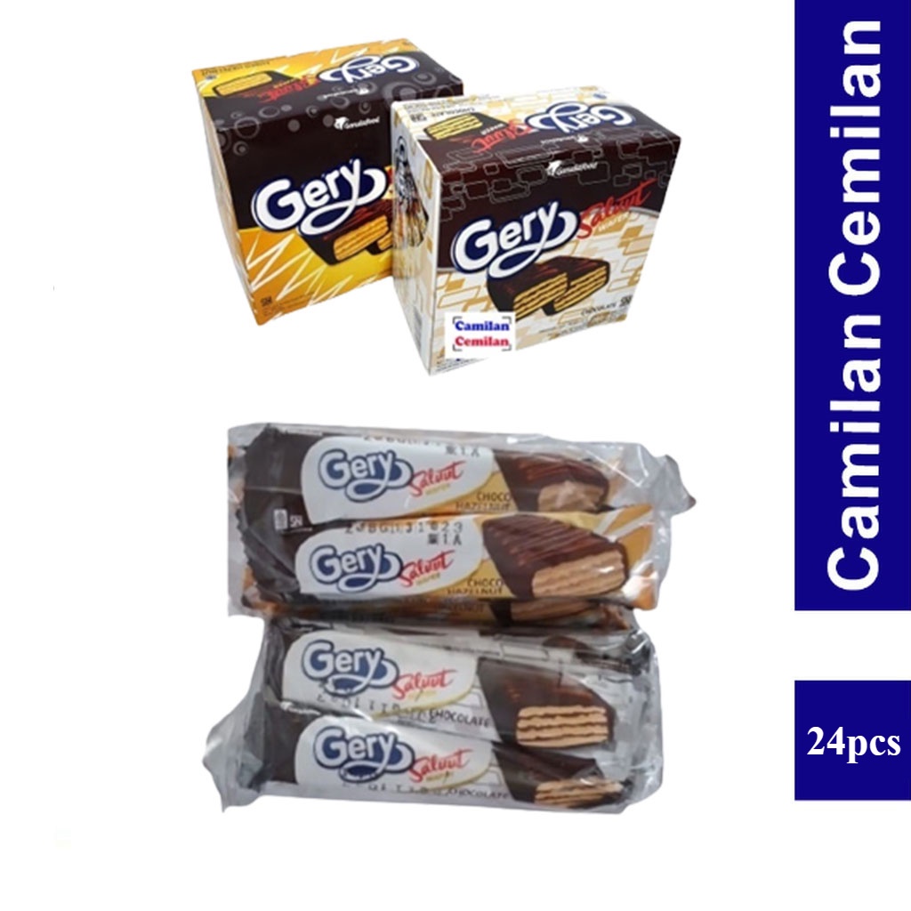 Jual Gery Saluut Wafer Coklat Hazelnut isi 24 pcs x 7.5 gr | Shopee ...