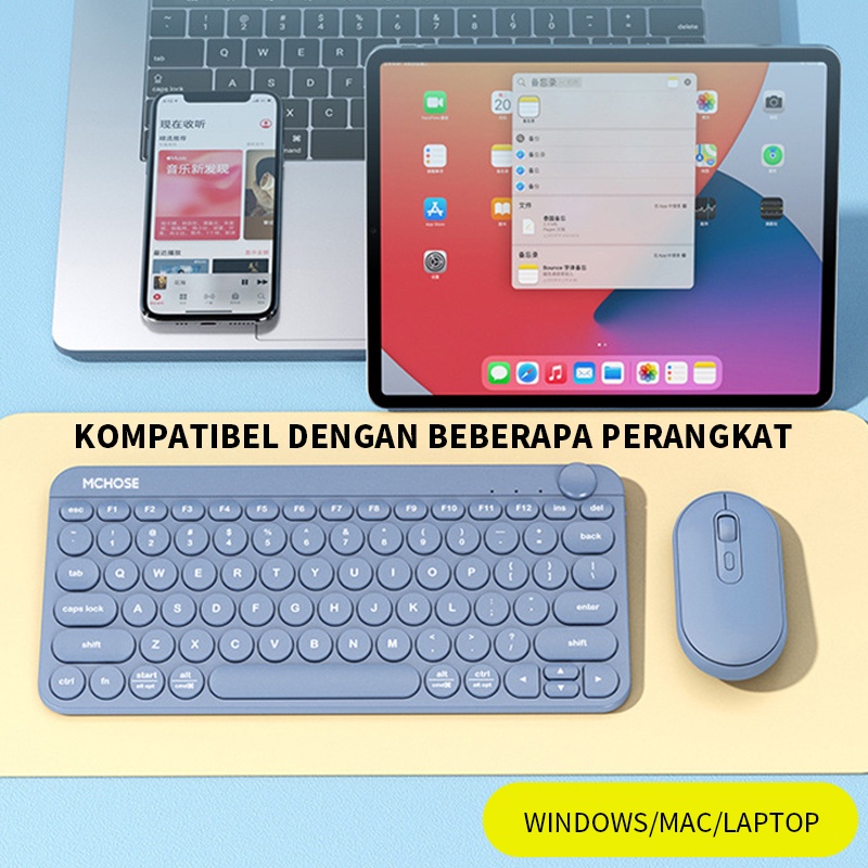 Jual MC Set Keyboard dan Mouse Nirkabel 2.4G / Bluetooth untuk Laptop ...