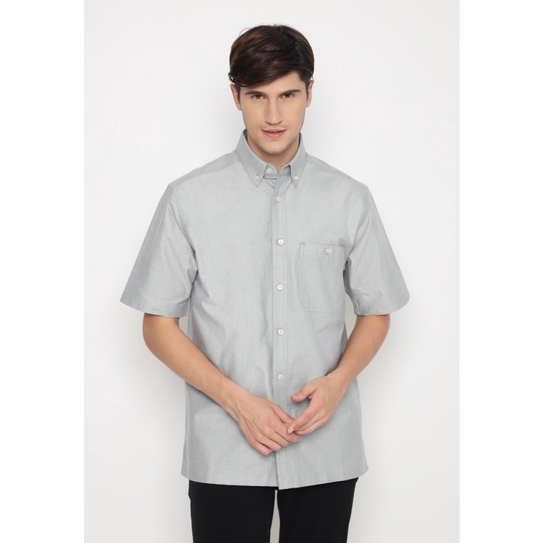 Jual Jack Nicklaus Spencer Kemeja Pria Lengan Pendek Regular Fit Grey ...