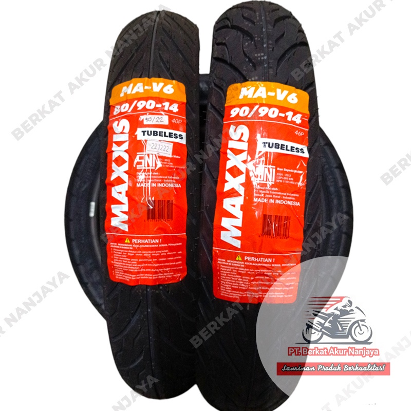 Jual MAXXIS 80/90 & 90/90-14 MA V6 TL Untuk Motor Beat Mio Bonus Pentil | Shopee Indonesia