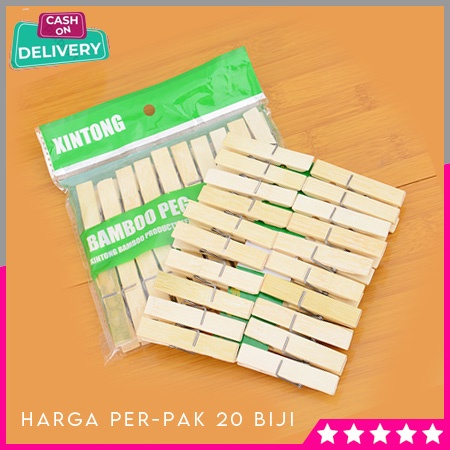 Jual Jepitan Jepit Jemuran Bambu (20pcs) | Shopee Indonesia