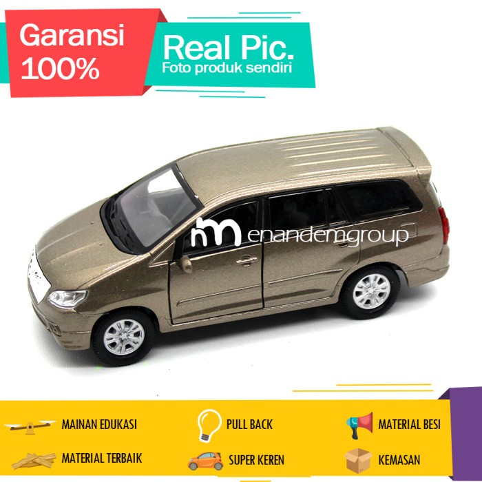 Jual Mainan Anak Diecast Welly Kijang Innova Metal Pullback Cokelat ...