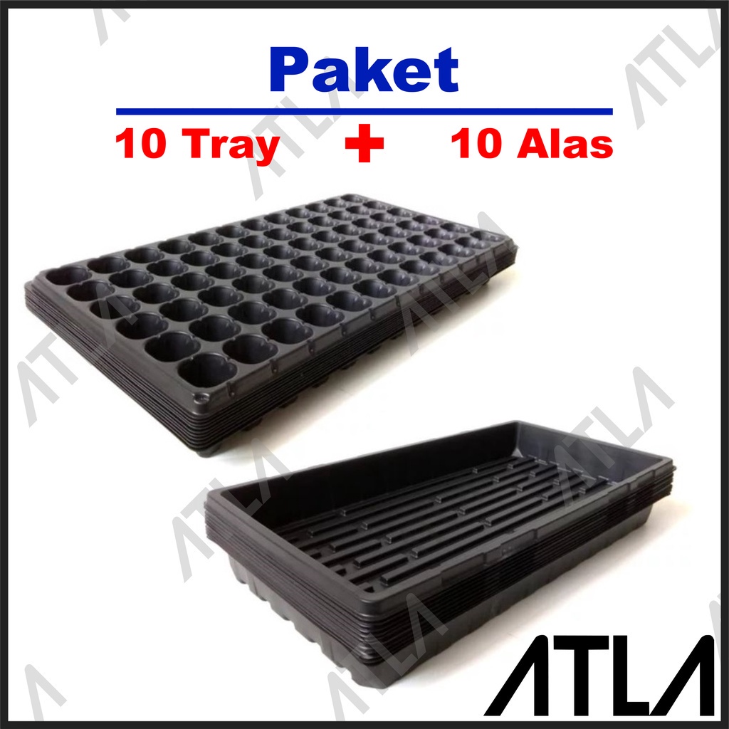 Jual Paket Tray Semai 10 Tray + 10 Alas Wadah Pot Traypot Tanaman ...