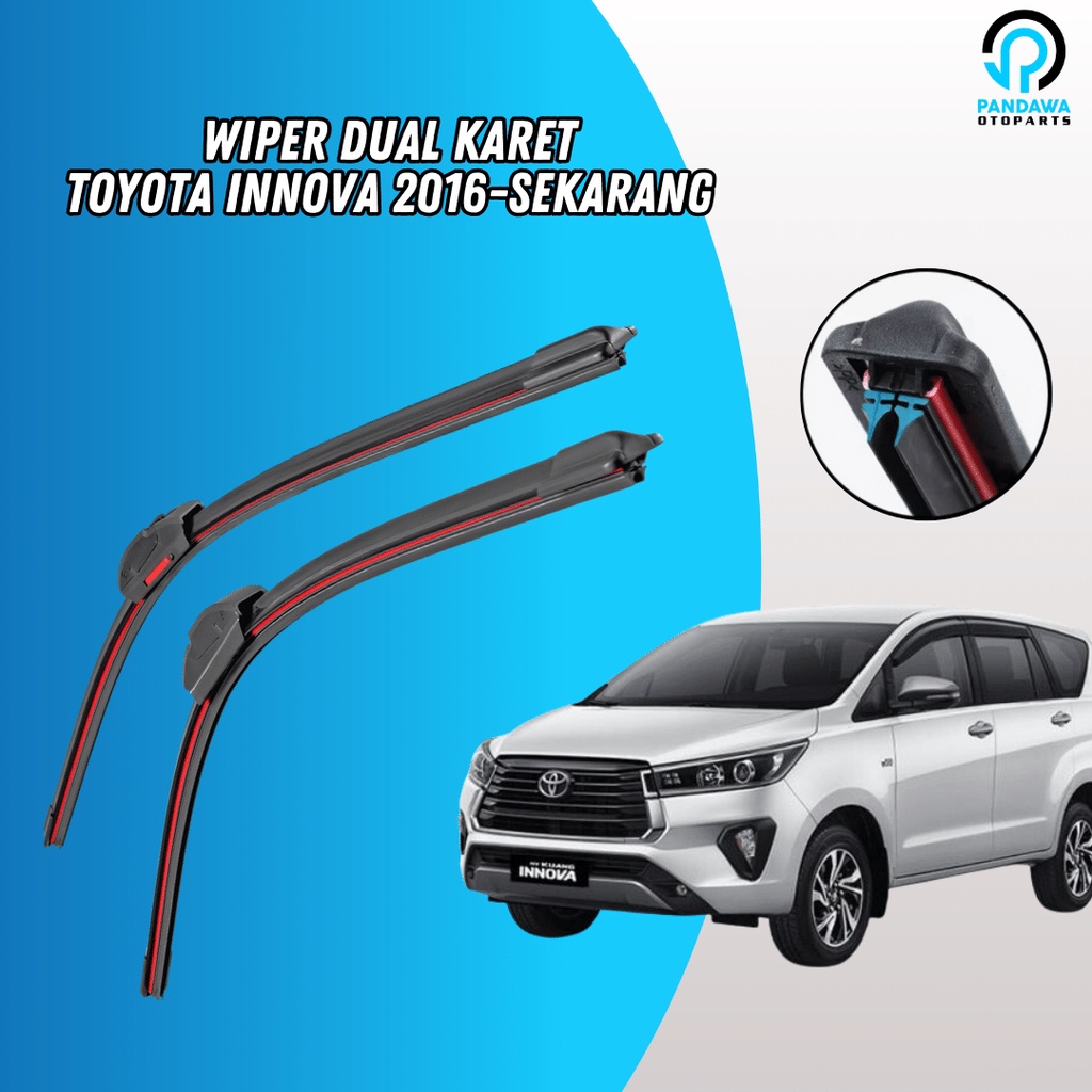 Jual Wiper Dual Karet Double Karet Toyota Kijang Innova Reborn 2016 ...