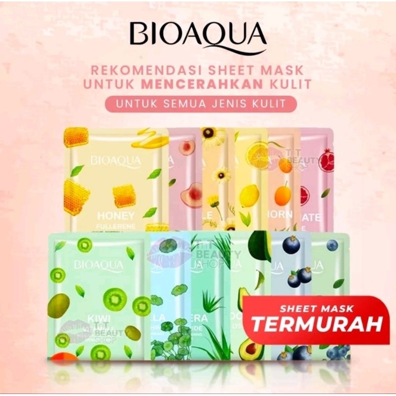 Jual [COD] 【BPOM】BIOAQUA sheet mask Hydrating Essence face Mask Brightening Moisturizing skin ...