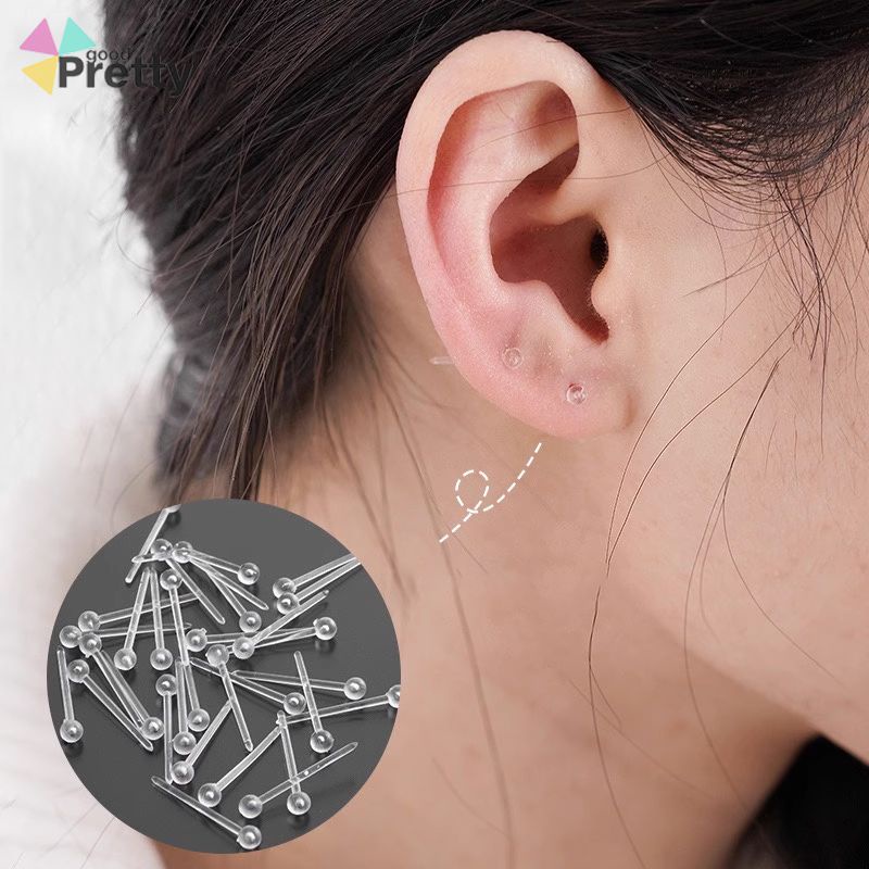 Jual Round Ball Type Ear Piercing ，Earrings Resin Cone Ear Stick ...