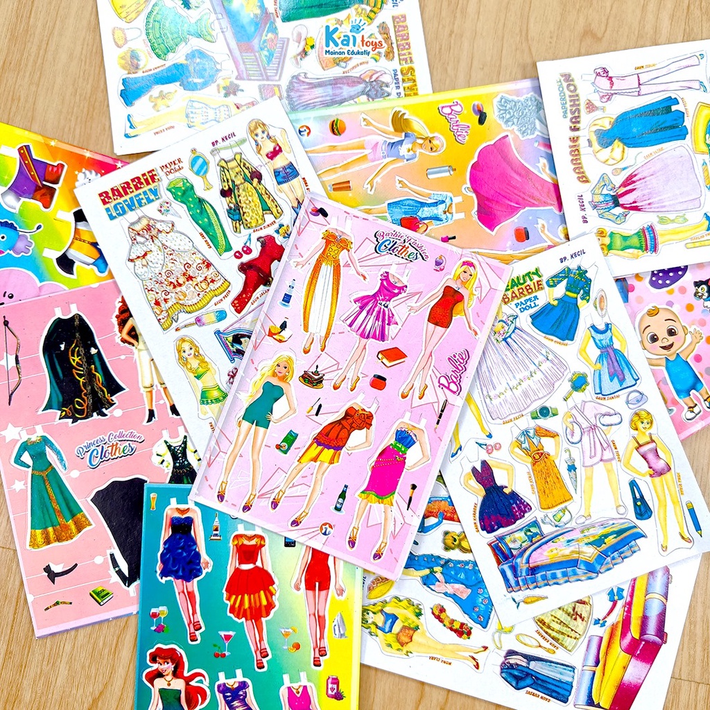 Jual Boneka Kertas 5 Lembar / Orang-orangan Bongkar Pasang Jadul 5 pcs ...