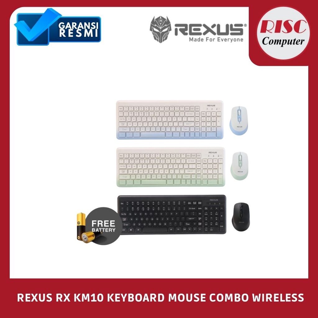 Jual REXUS RX KM10 Combo Keyboard Mouse Wireless | Shopee Indonesia