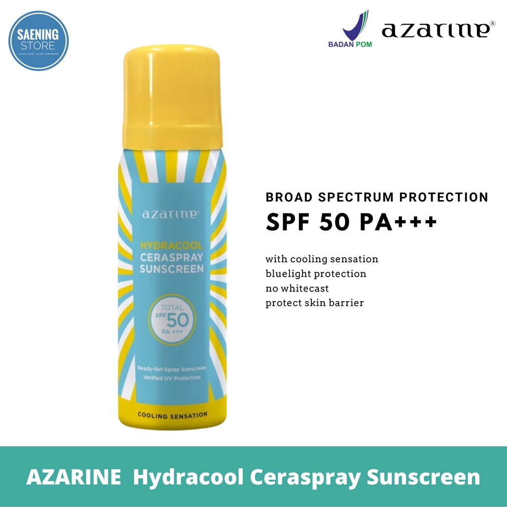 Jual Azarine Hydracool Ceraspray Sunscreen SPF50 PA+++ | Shopee Indonesia