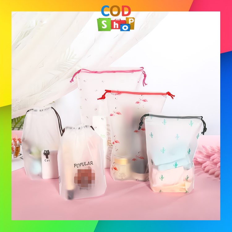 Jual COD - H468 Travel Pouch Organizer Serbaguna / Tas Serut Kosmetik Motif Simple / Pouch Serut ...