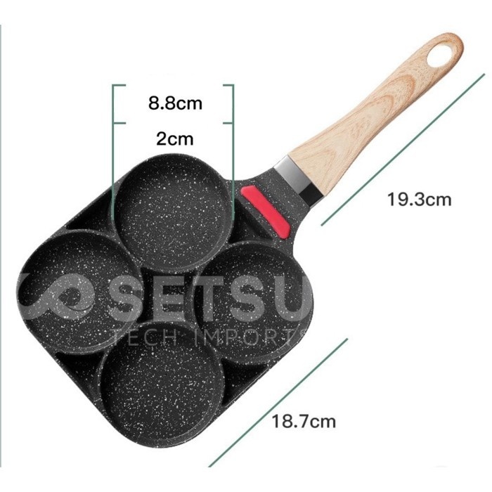 Jual Panci Telur Cetak Penggorengan 4 Lubang Telor Pancake NonStick Fry ...