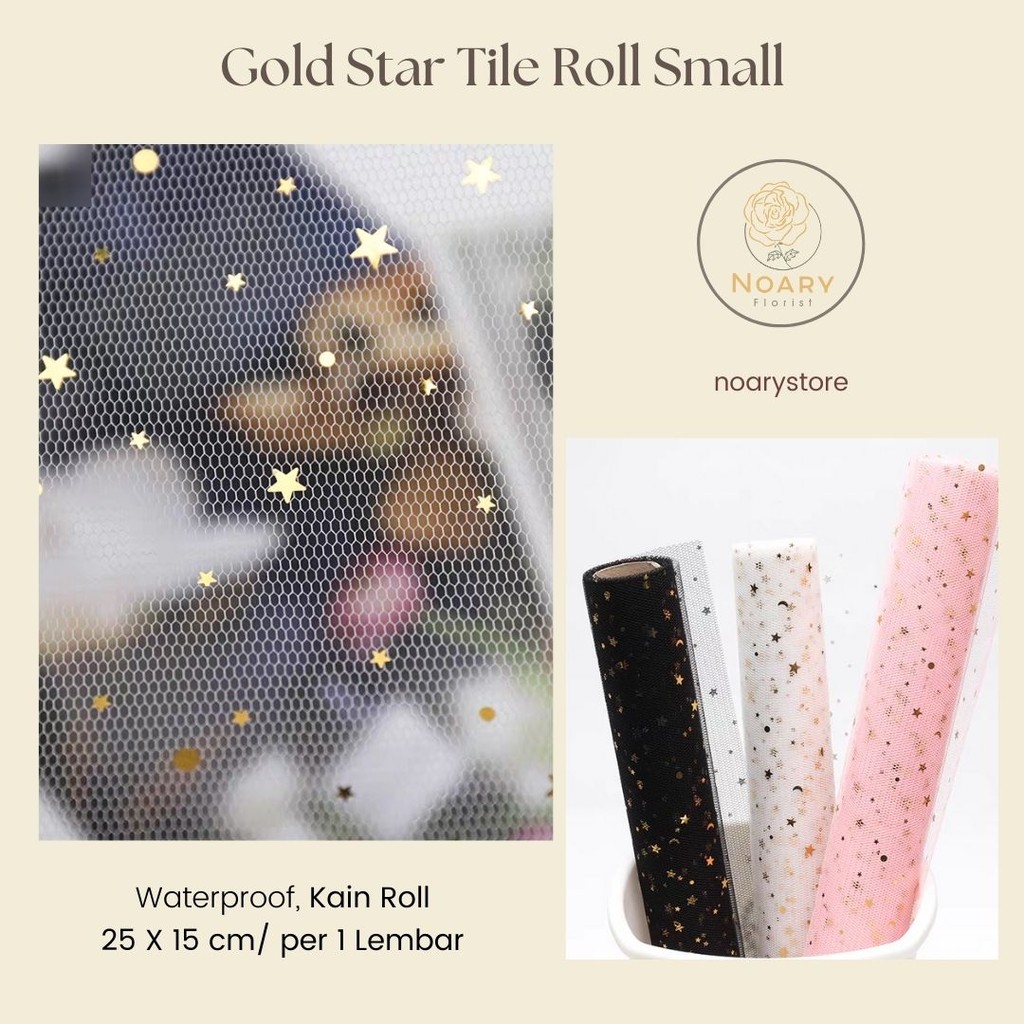 Jual GOLD STAR TILE ROLL SMALL 25 x 15CM / CRAFT / KERTAS BUKET ...