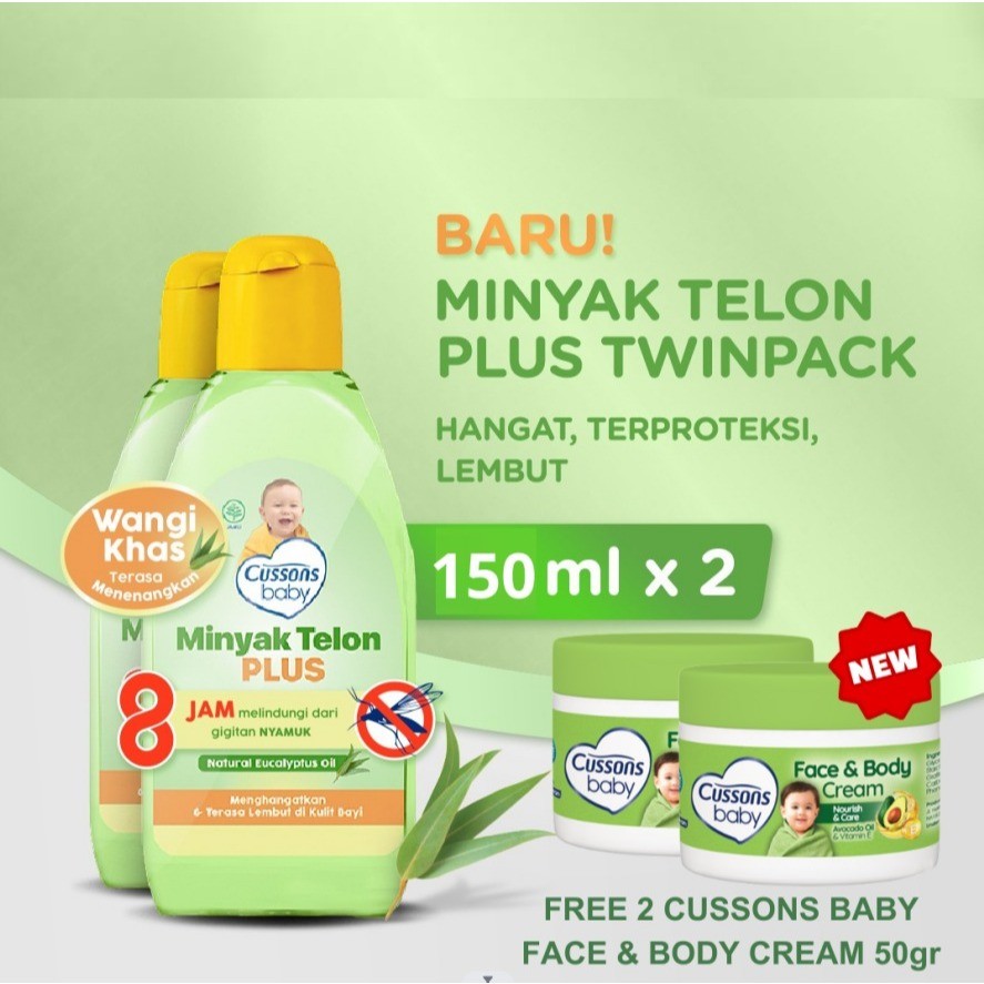 Jual Cussons Baby Telon Oil Plus - Minyak Telon Bayi 150ml | Shopee ...