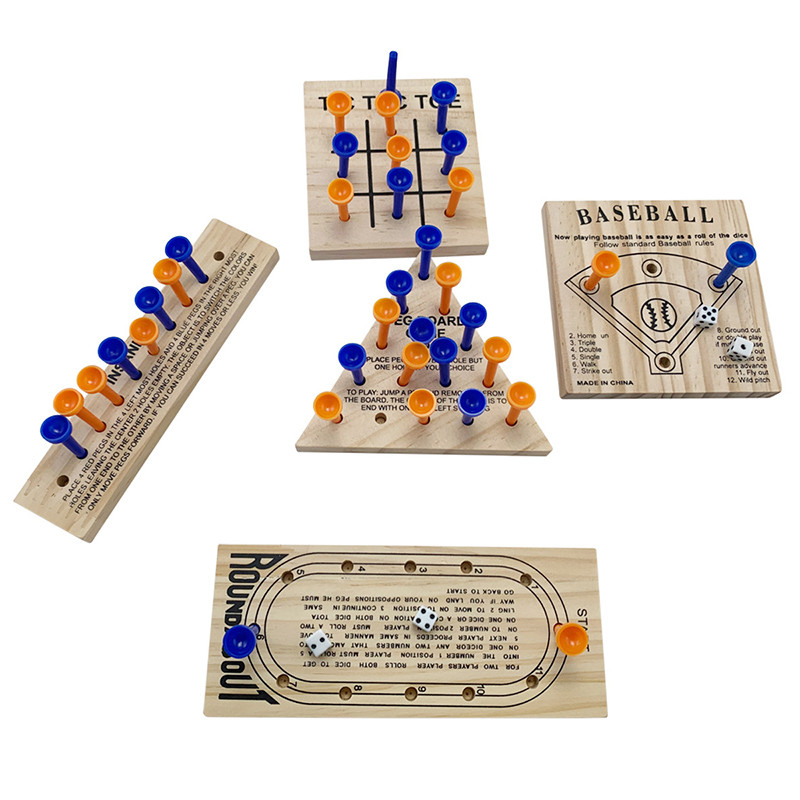 Jual Wooden Peg Board Game -ildren's Educational Luban Lock Scoreboard ...