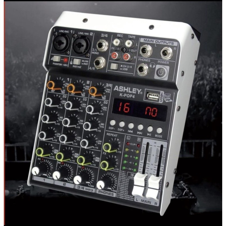 Jual Mixer Audio ASHLEY KPOP4 KPOP 4 - 4 Channel ORIGINAL | Shopee Indonesia