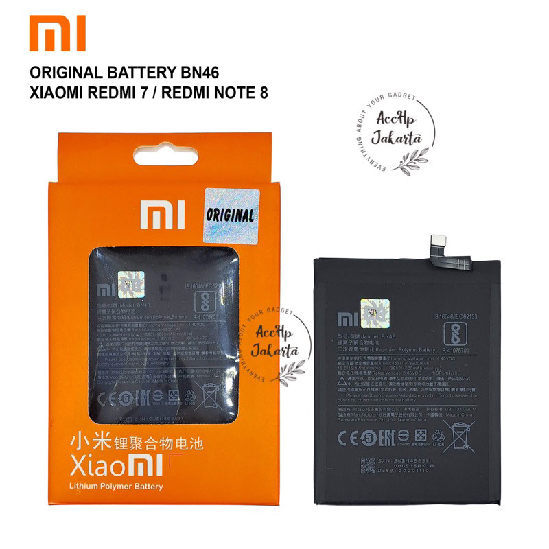 Jual BATTERY BATU BATRE BATRAI BATERAI Xiaomi Redmi Note 8 BN 46 Bn46 ...